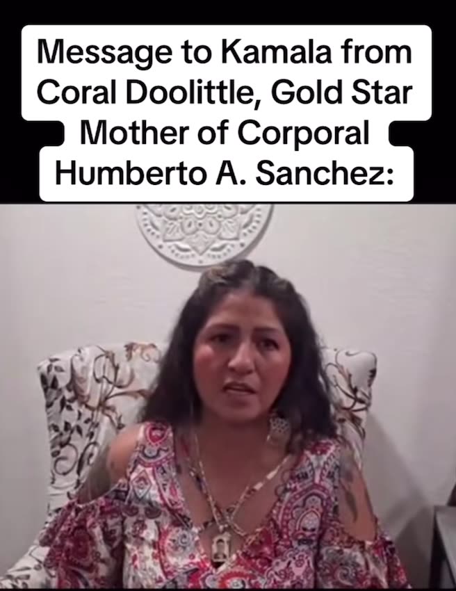 Message to Kamala from Coral Doolittle, Gold Star Mother of Corporal ...
