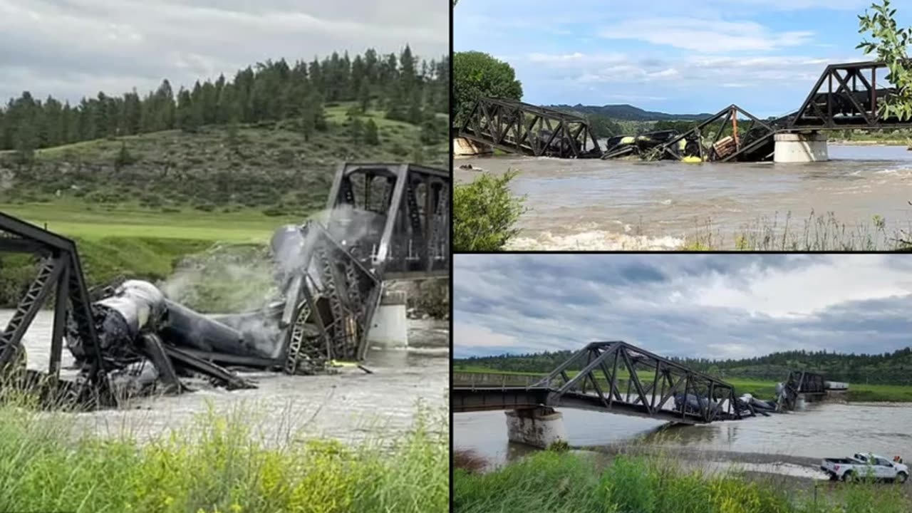 Hazardous Materials LEAKING! Bridge Over Yellowstone River Collapses ...