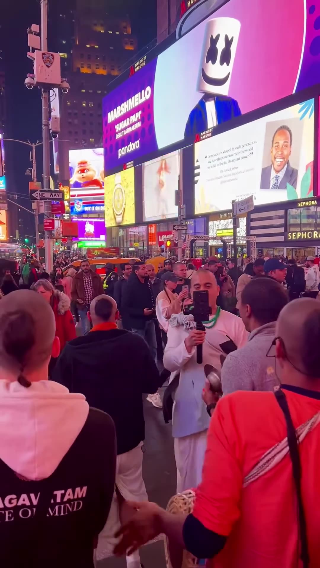 Harinam Sankirtan in Times Square, New York City November 2023