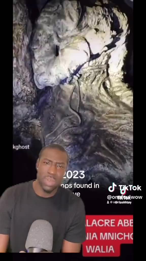 Petrified giant cyclops inside a cave!!?