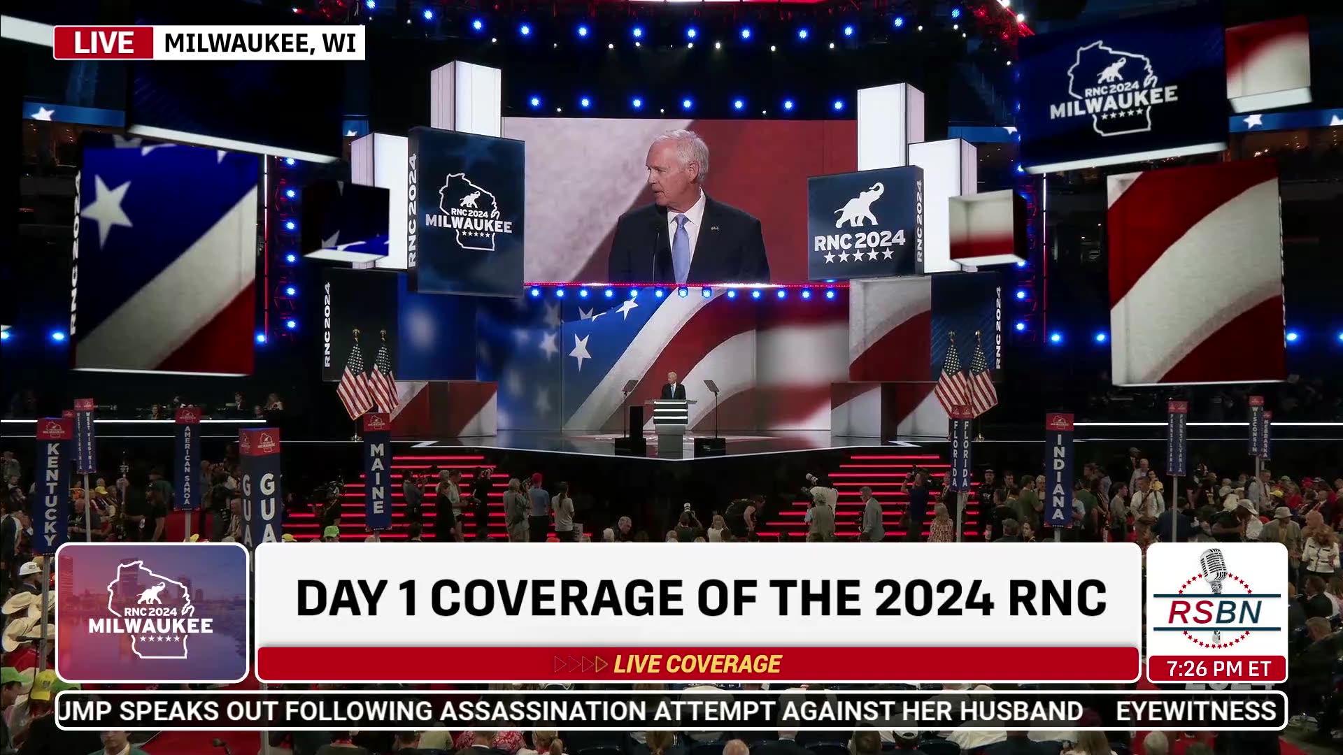 WATCH: Ron Johnson Speaks at 2024 RNC in Milwaukee, WI - 7/15/2024