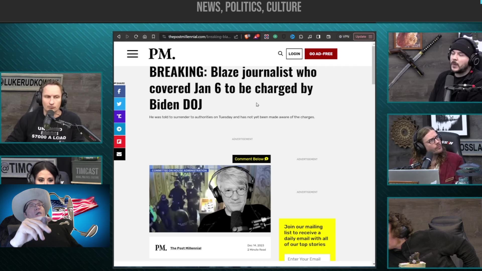 Ep. 909 It's Time For Thursday's "All Hat, No Cattle Timcast IRL Watch ...