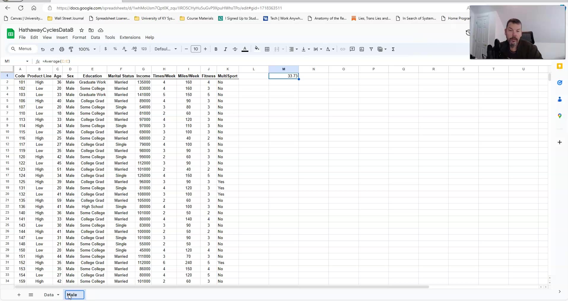 Google Sheet Data Analysis 1: Sorting, Filtering, & PivotTables