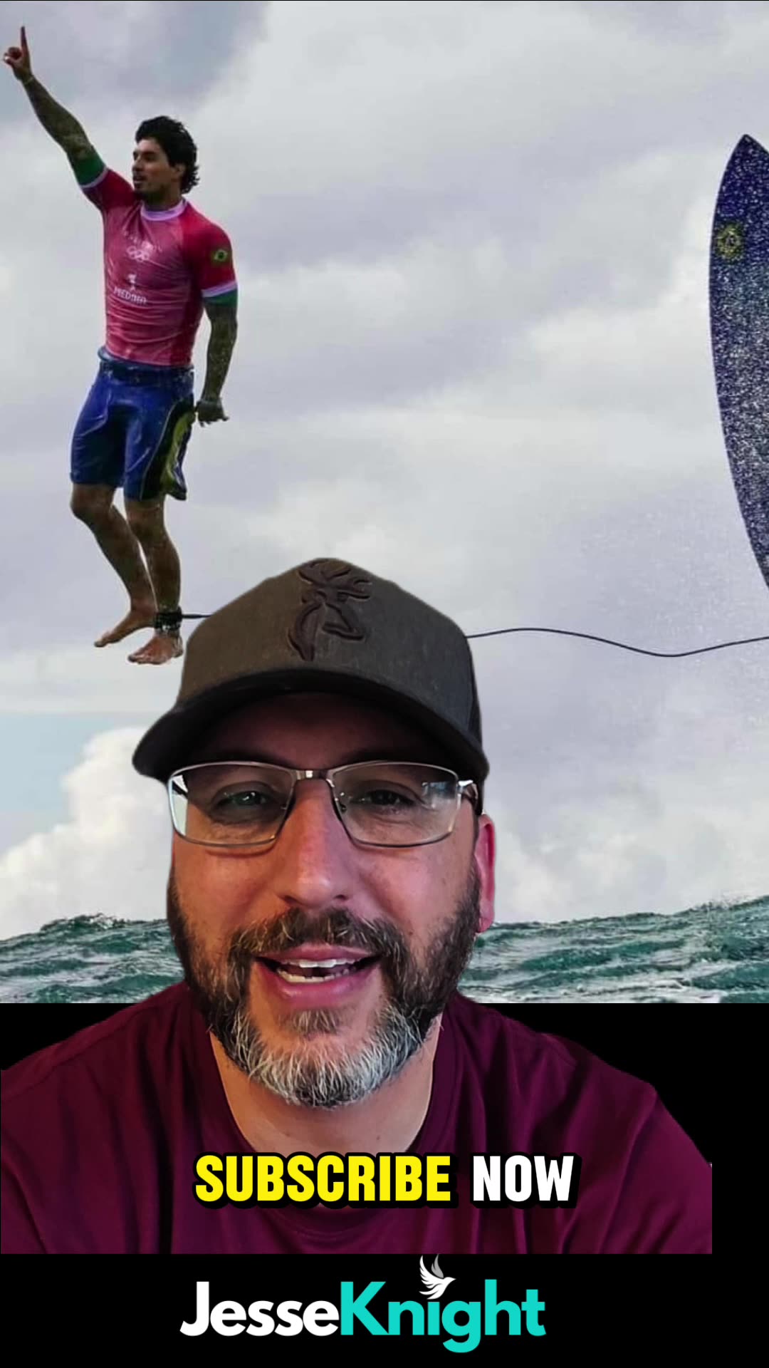 Olympic Surfer Gabriel Medina Gives Praise To Jesus!🔥💪