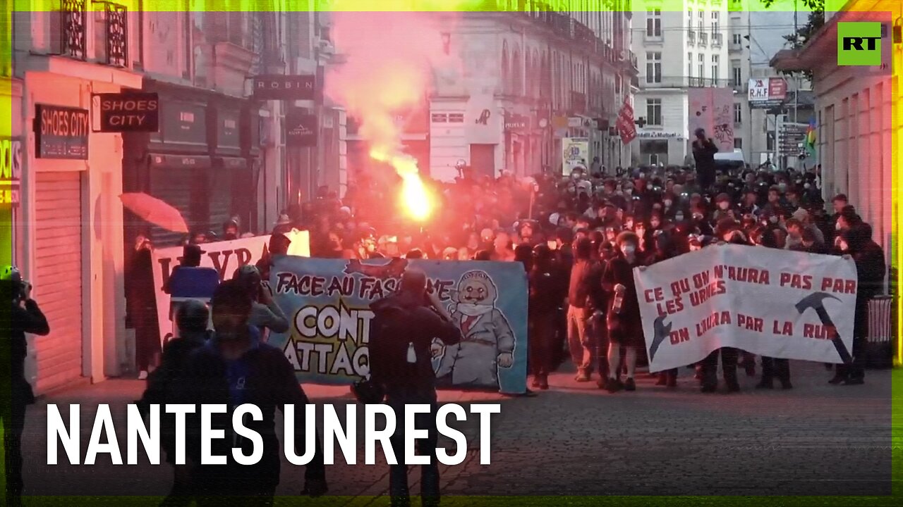Chaos on Nantes streets following French elections