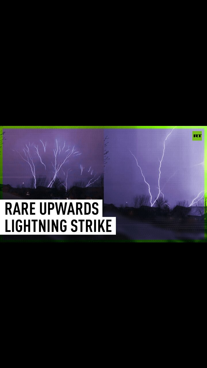 'Insane' and rare lightning strike caught on camera