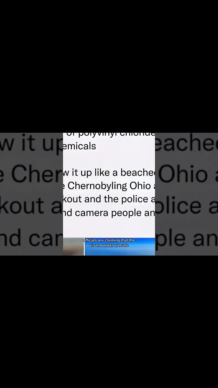 East Palestine, Ohio is undergoing an ecological disaster