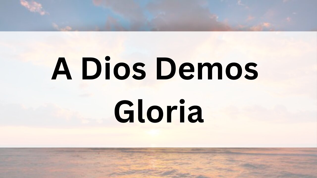 A Dios Demos Gloria | Canta Junto | Música Cristiana Instrumental