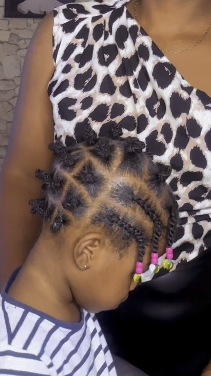 African hairstyle on my daughter 🤩 natural hair