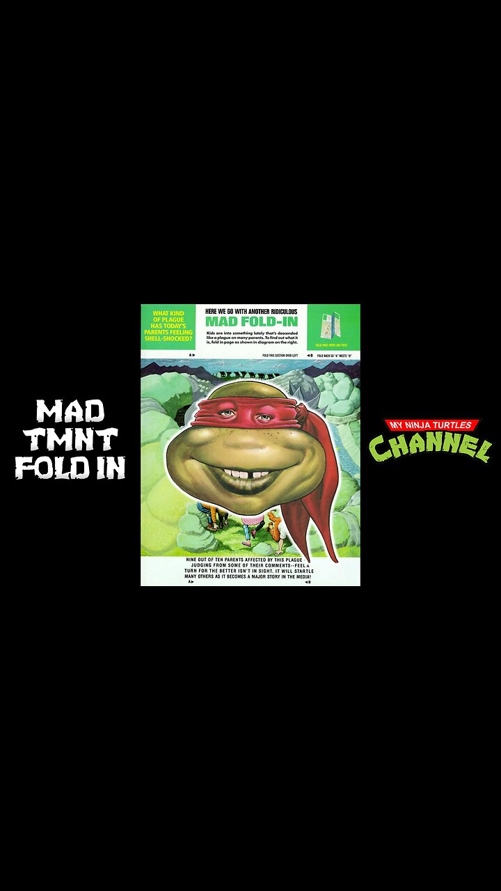 TMNT Mad Magazine Fold In by Al Jaffee (Issue 290, 1989)