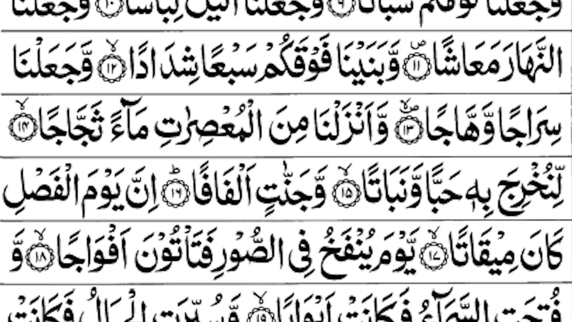 Surah Naba | By Sheikh Abdur-Rahman As-Sudais | HD Full Arabic Text | سُوْرَۃُ النَّبَأ