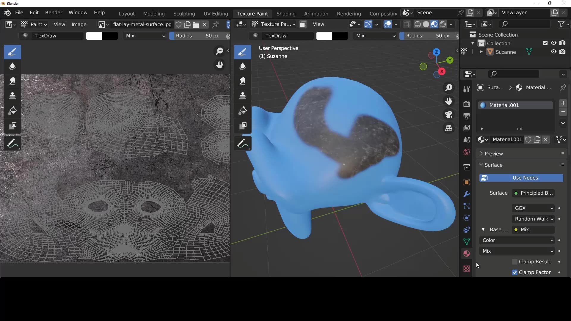 blender - Combinar texturas con stencil