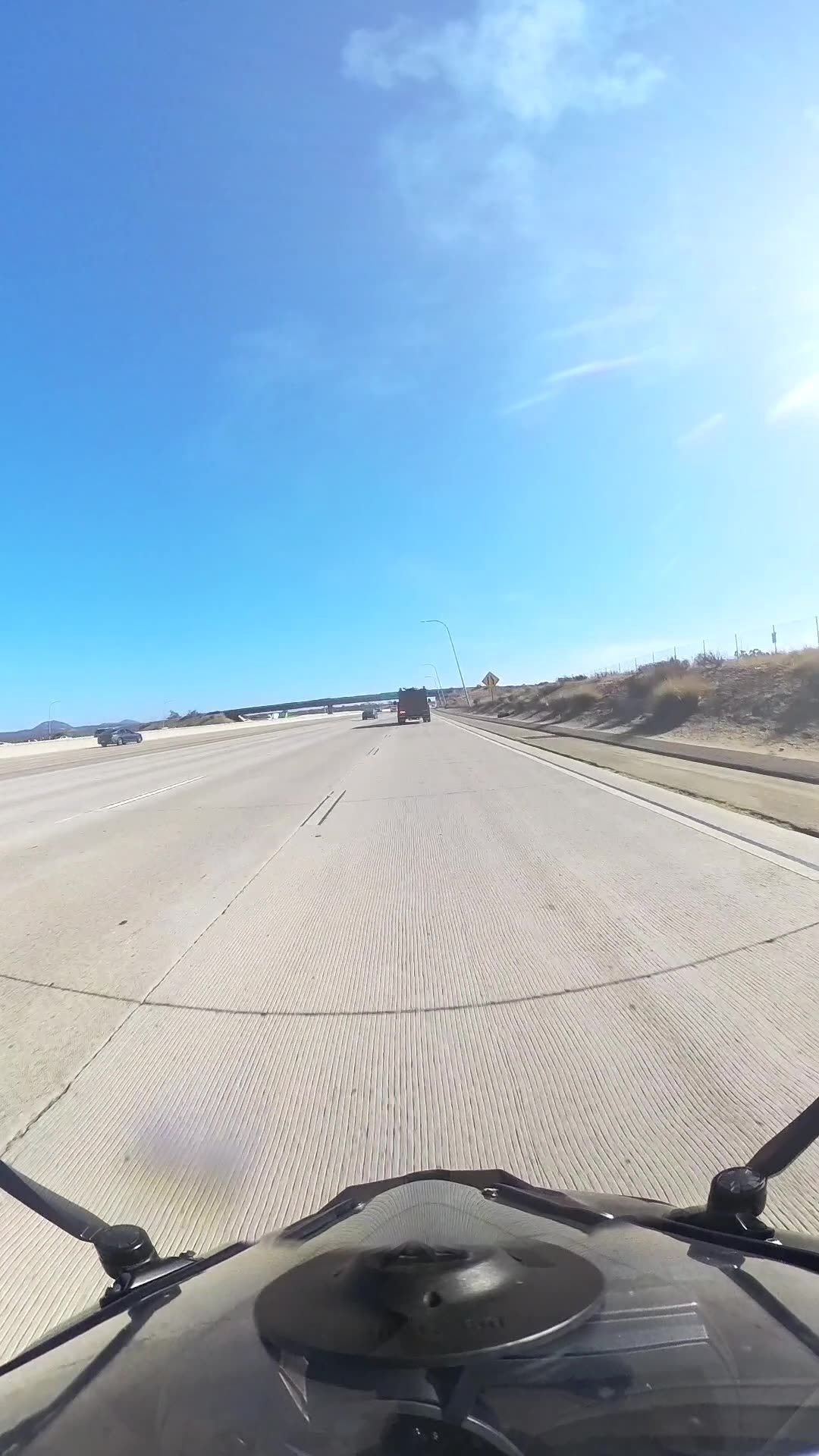 Motorcyclist's Helmet Cam Captures Blue Angels Flying Over Highway