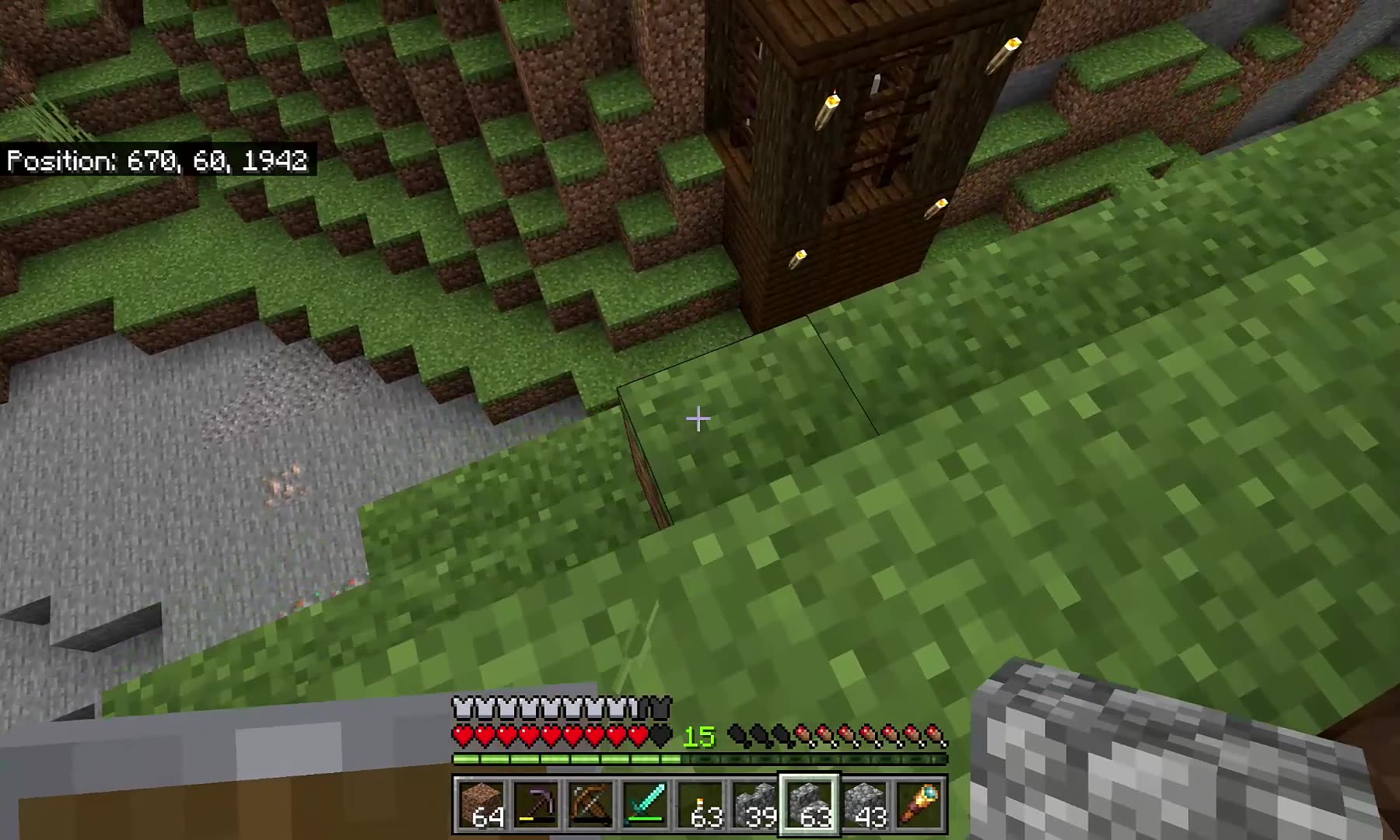 Finn's Adventure - Minecraft Pillager Tower Day 1 (Iron Golem Guard)