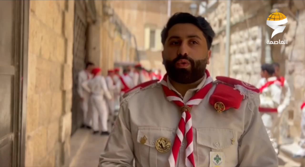 member of the Roman Catholic Scouts in occupied #AlQuds, describes how ...