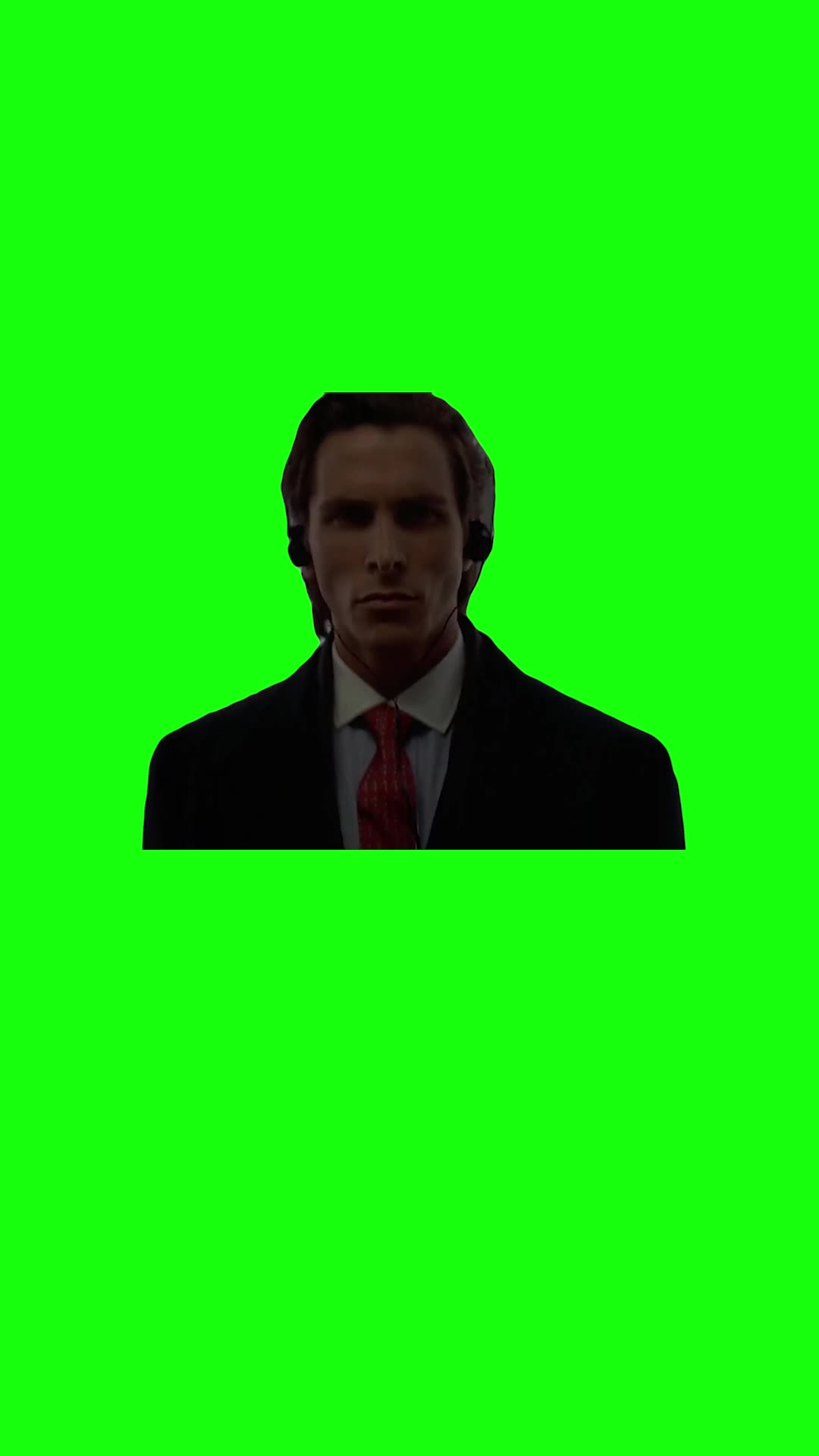 Patrick Bateman Walking with Headphones | Green Screen