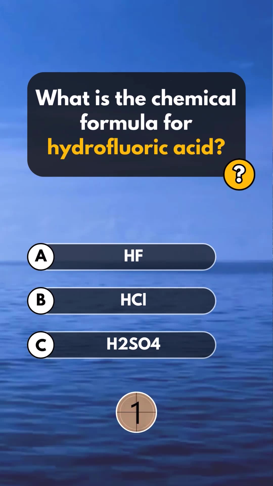 What is the chemical formula for hydrofluoric acid?