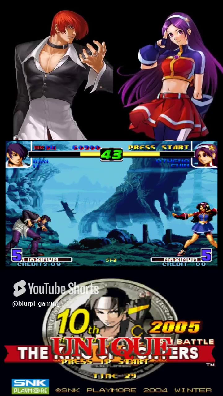 Iori vs Athena (kof 2005 unique)