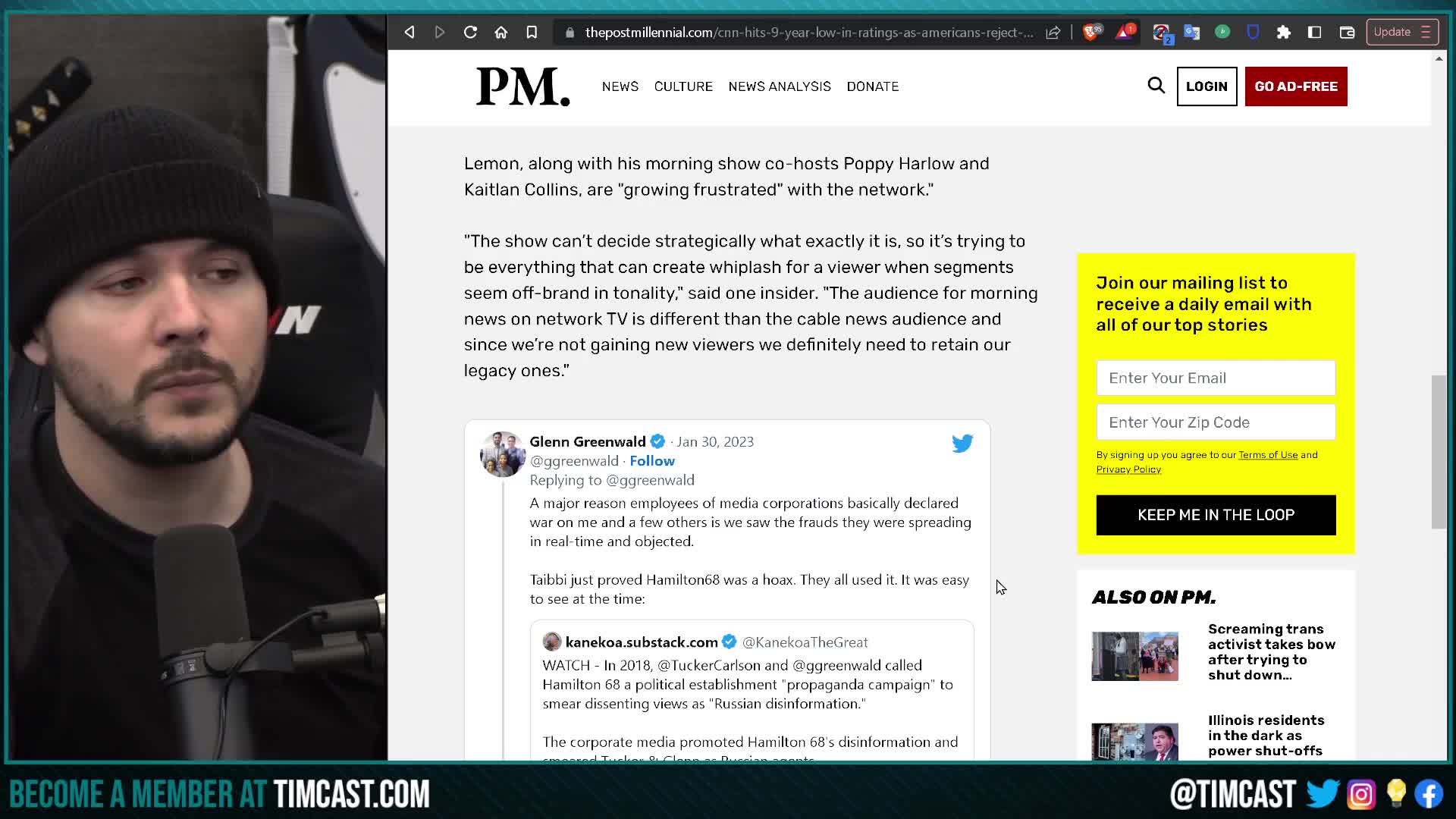 CNN Ratings COLLPASE, Timcast IRL Officially Beast CNN In Primetime ...