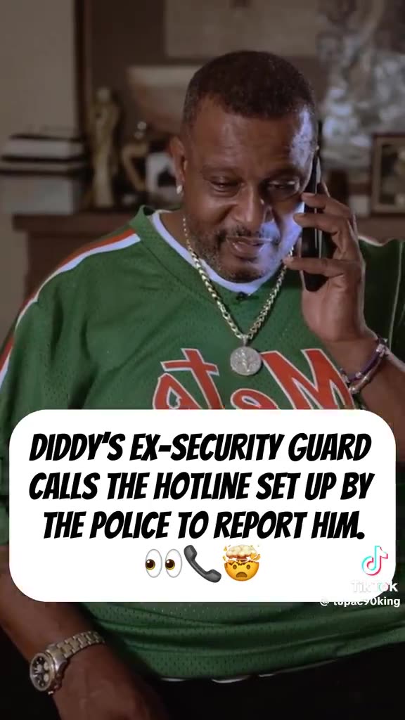 Diddy's ex-security guard calls the hotline to report Diddy.