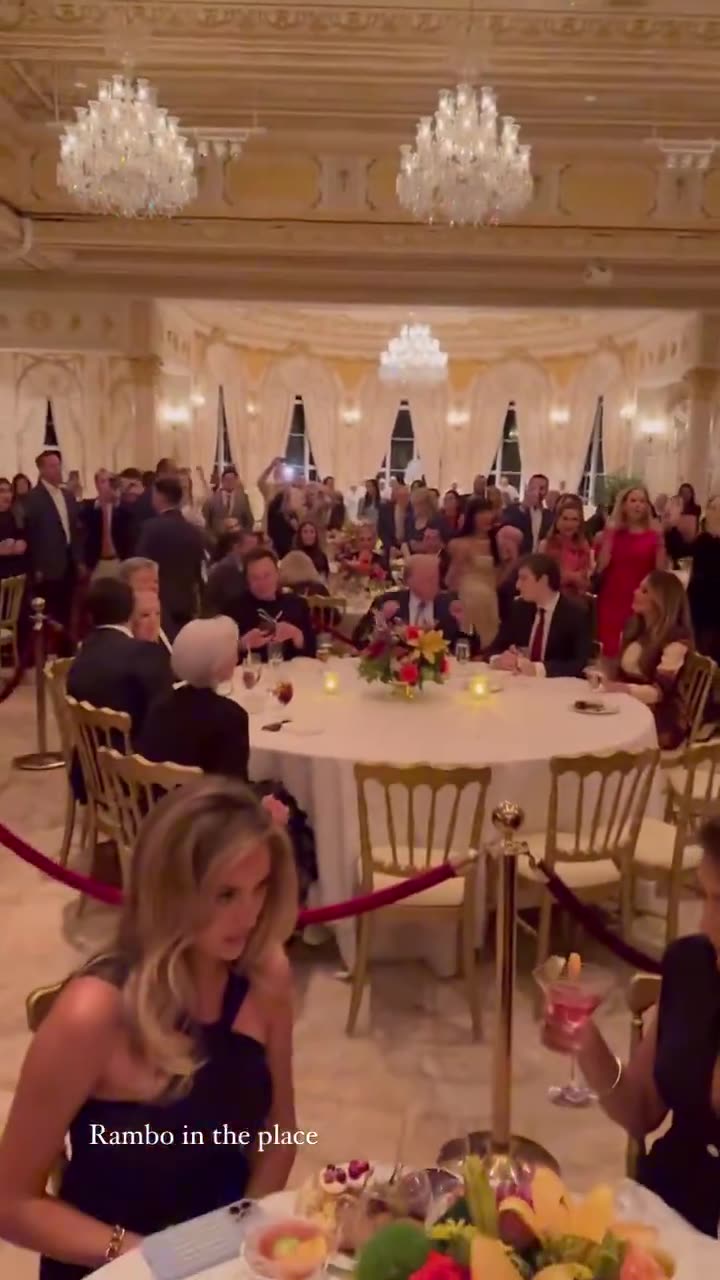 President Donald J Trump dancing last night at Mar-a-Lago with Elon ...