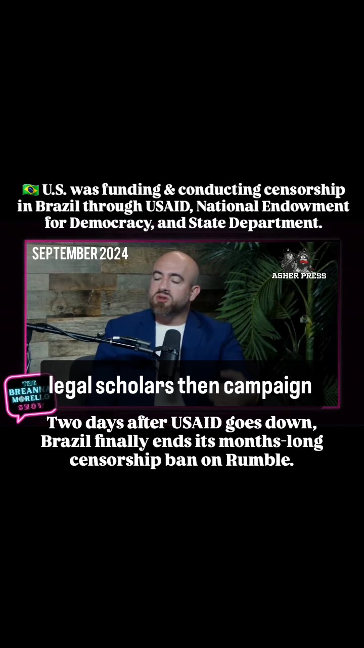Mike Benz: Two days after USAID goes down, Brazil ends its censorship ...