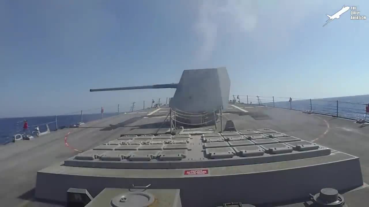 Loading & Firing US Navy’s Super Scary CIWS Gatling Gun in Middle of ...