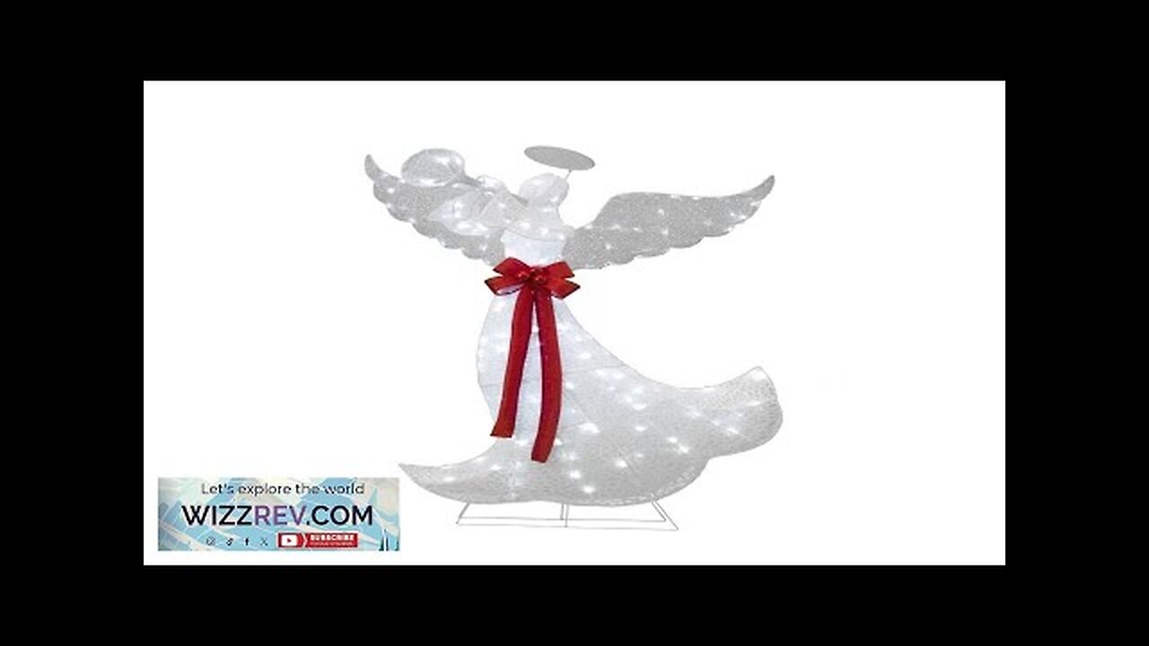 Outdoor 60in 150L LED angel lighted sculpture for Christmas decor Review
