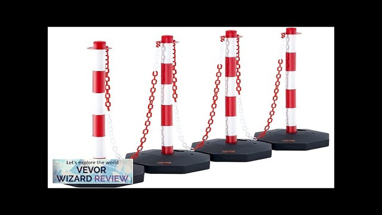 VEVOR Adjustable Traffic Delineator Post Cones 4 Pack Traffic Safety ...