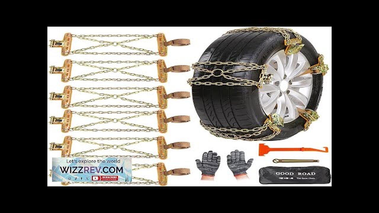 Snow Chains 6 Packs Emergency Anti Slip Tire Chains Adjustable ...