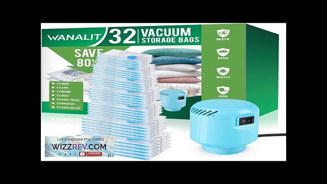 Vacuum Storage Bags with Electric Pump New Air Valve 32 Pack (4J/4L/4M/5S/5S Review