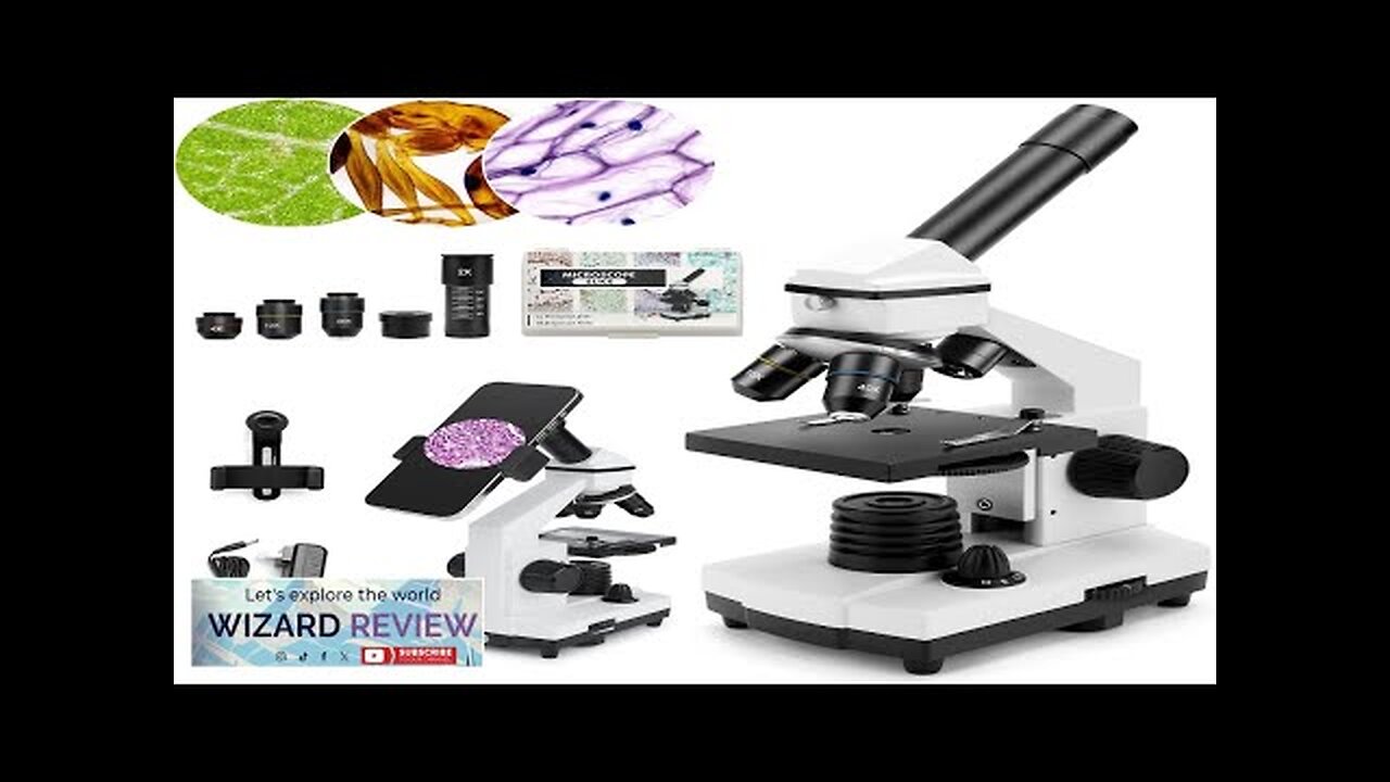 Microscope for Adults Kids 2000X Compound Microscope Biological with ...