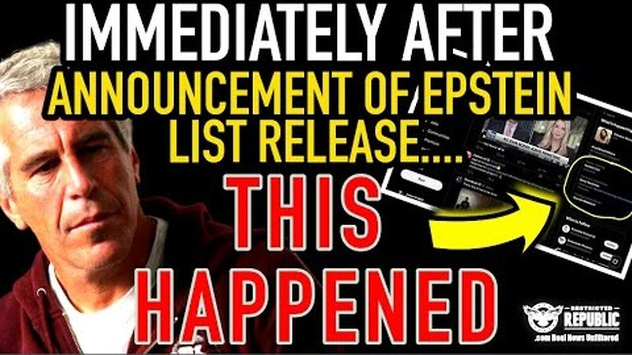 Immediately After Announcement Of Pam Bondi Epstein List Release, THIS ...