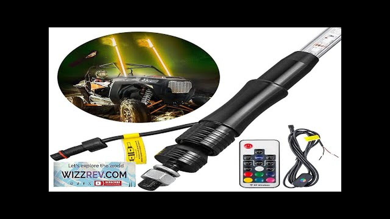 VEVOR 1PC 3FT LED Whip Lights RGB Color Lighted Whips for UTV Review