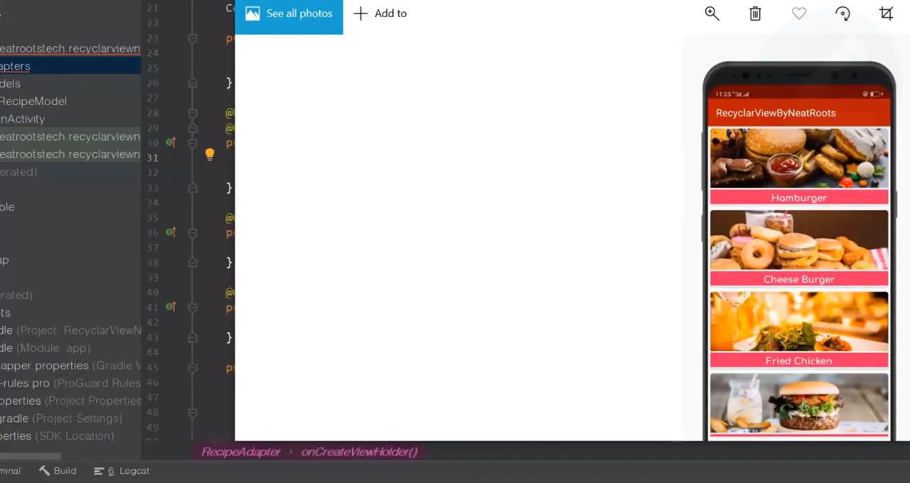 32 RecyclerView Adapter - RecyclerView Tutorial _6