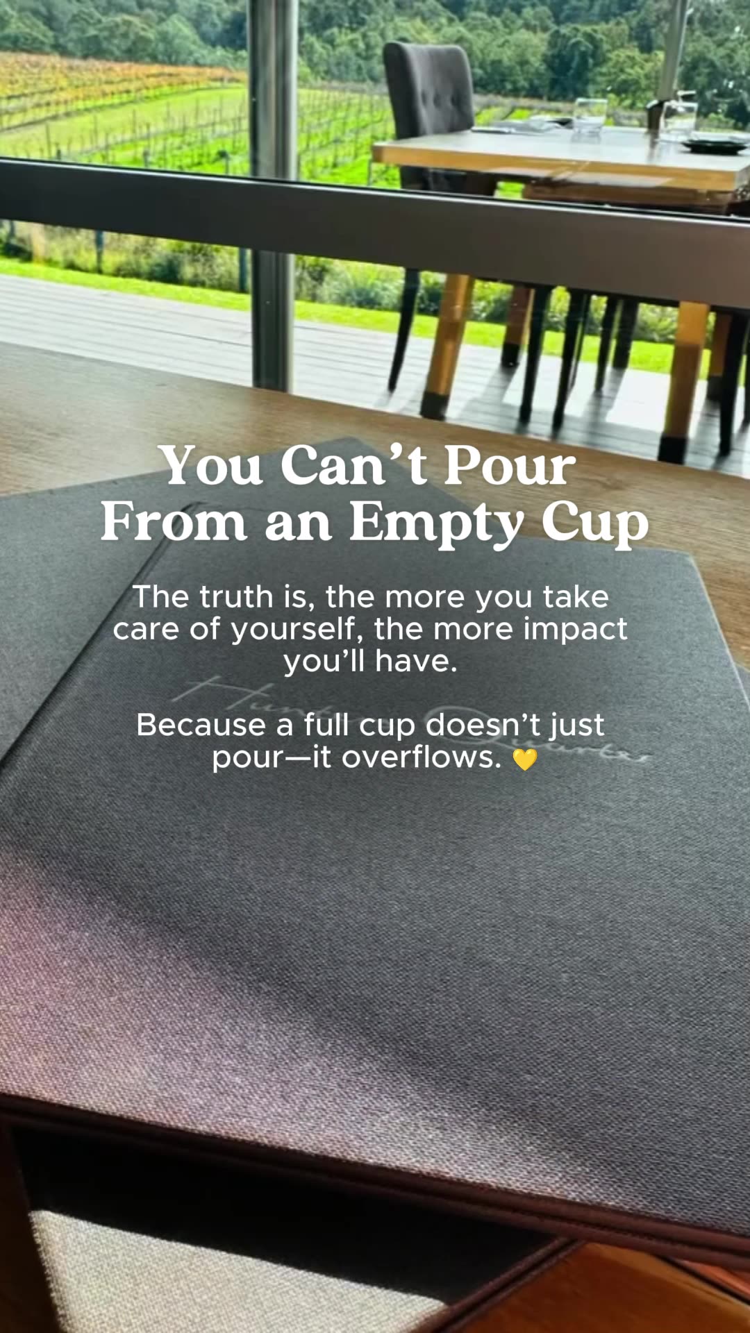 You Can’t Pour From an Empty Cup! Always fill your cup first # ...