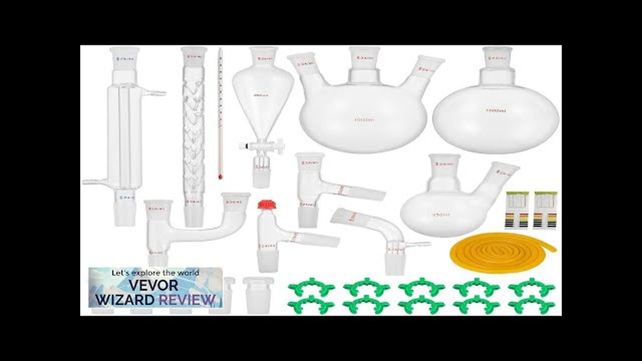 VEVOR New Laboratory Glassware 24/40 Chemistry Glassware 29PCS ...