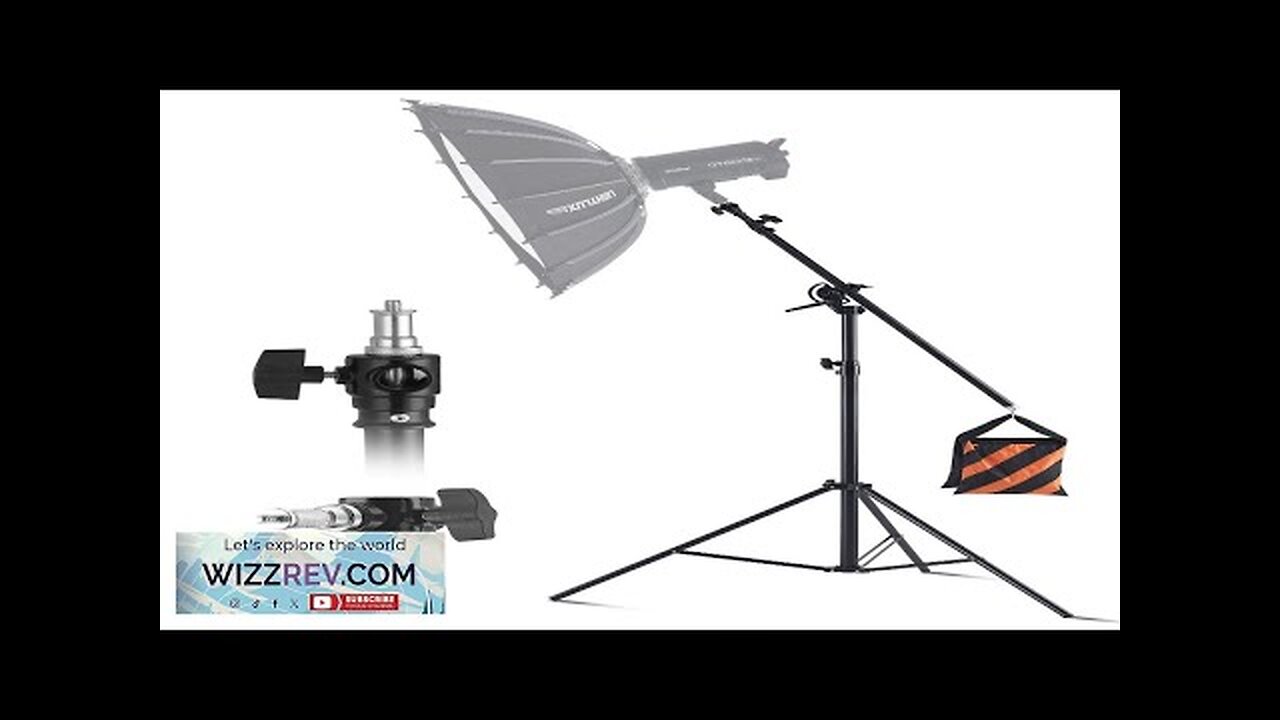 Air Cushioned Aluminum Photography Light Stand with Boom Arm Adjustable ...