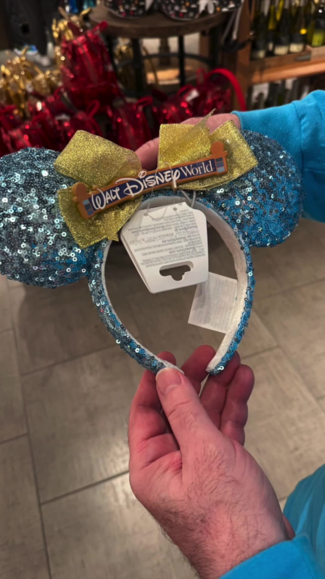 Walt Disney World Blue Sparkle Minnie Mouse Ears Headband #shorts