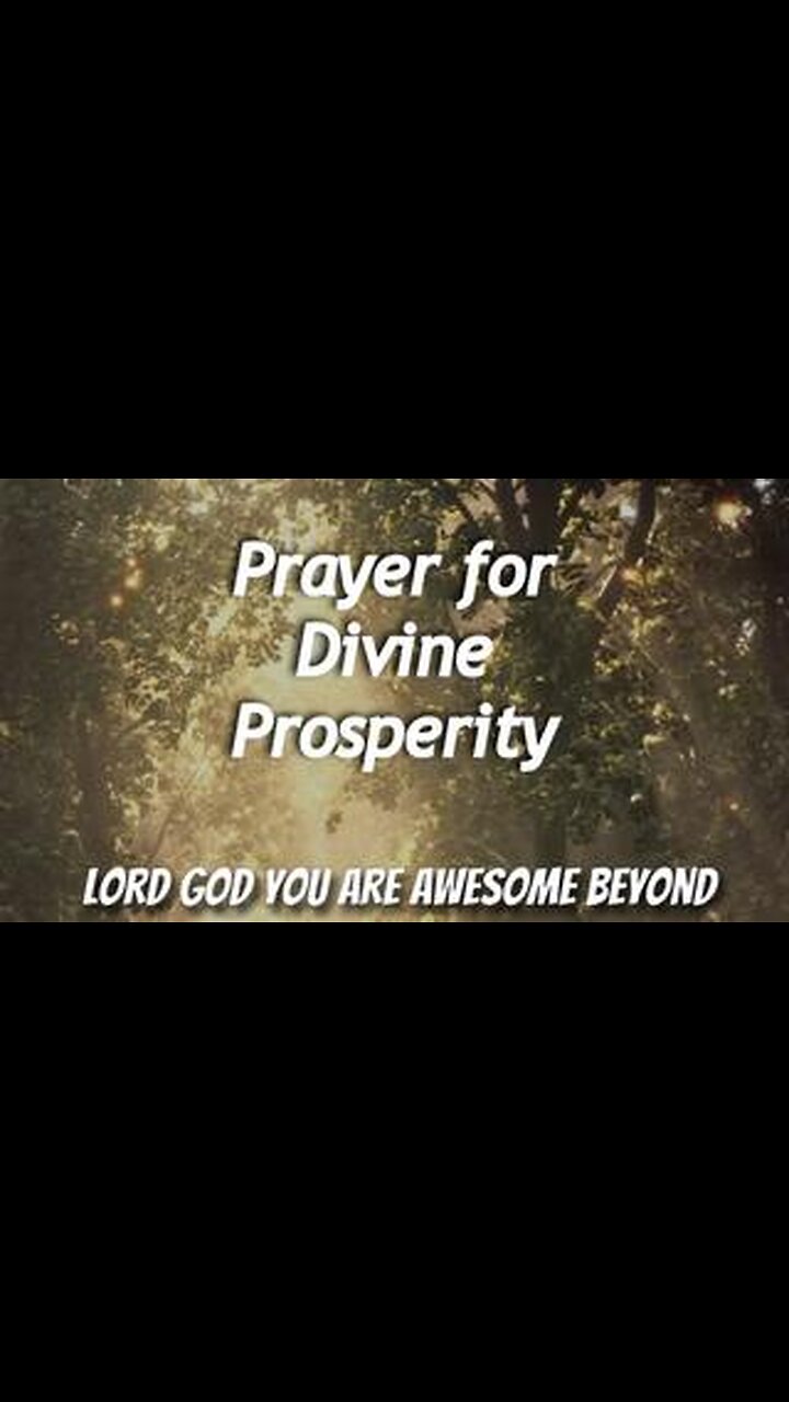 Prayer for Divine Prosperity