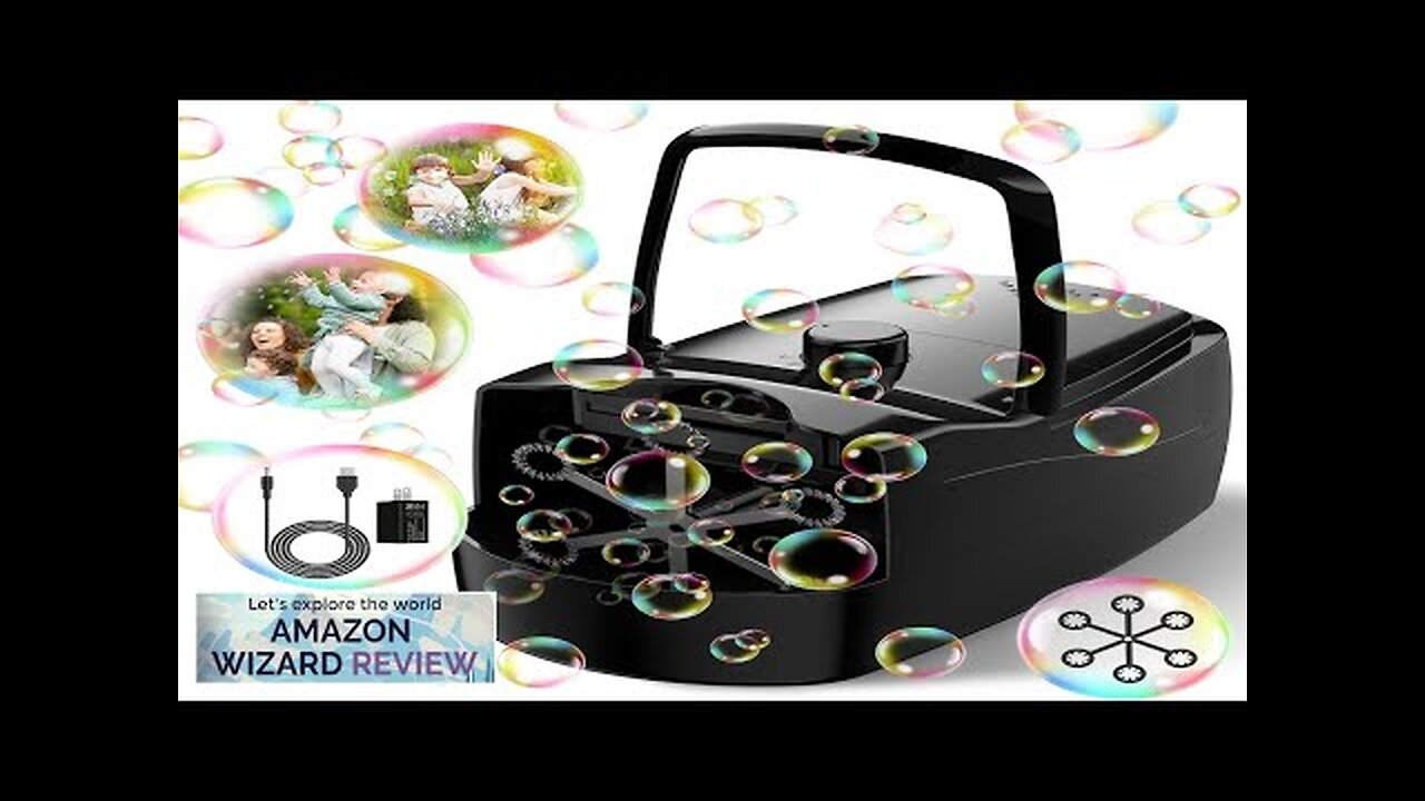 Bubble Machine18000+ Big Bubbles/Min Automatic Bubble Blower for Kids ...
