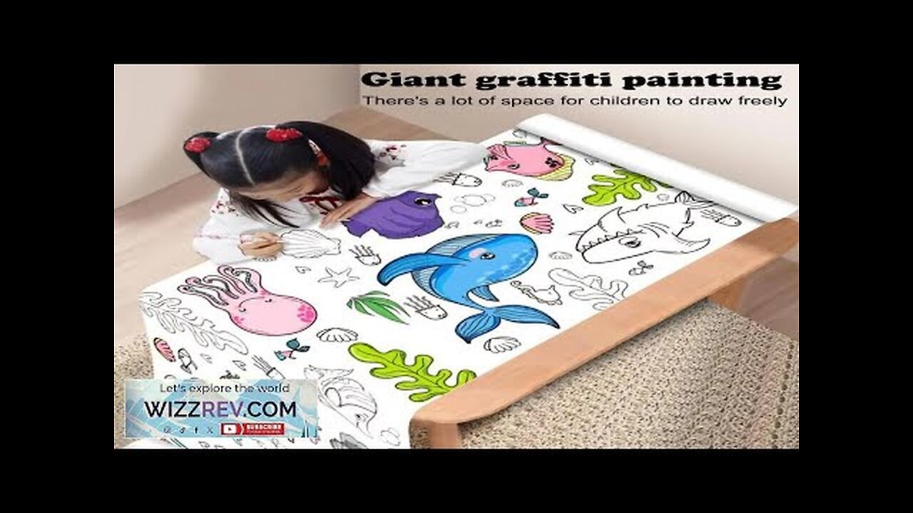 Children's Drawing Roll Sticky Color Filling Paper Graffiti Scroll ...