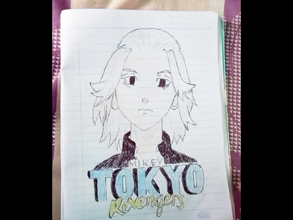 Drawing Mikey Tokyo revengers using a pencil