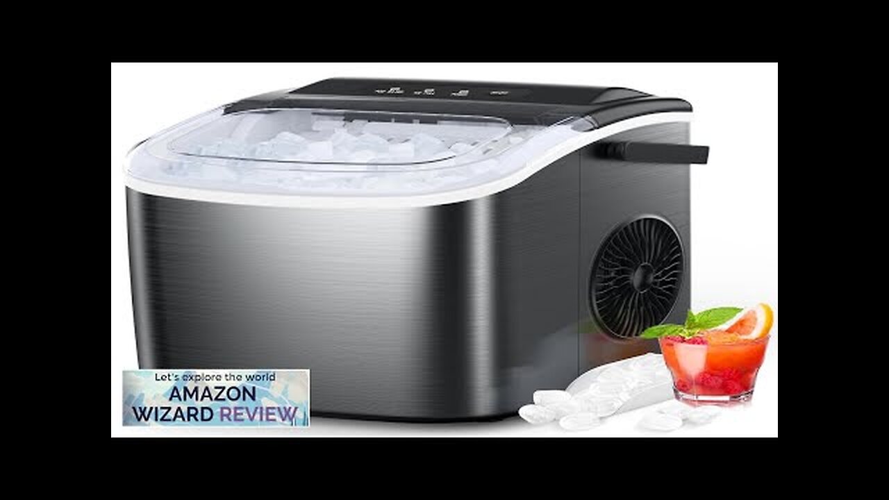 COWSAR Ice Maker Countertop Stainless Steel Portable Ice Maker Machine ...