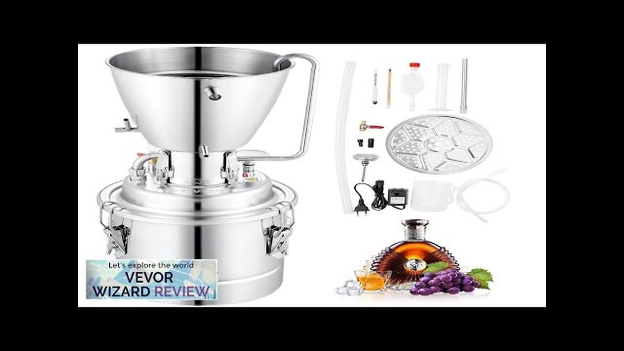 VEVOR 13 Gal Alcohol Distiller Machine Brewing Equipment DIY Whiskey ...