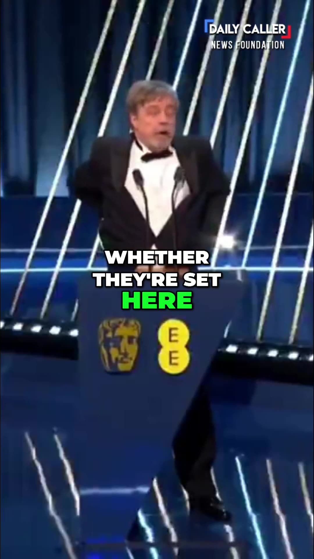 Mark Hamill’s Pants Appear to Drop During Award Presentation at the BAFTAs