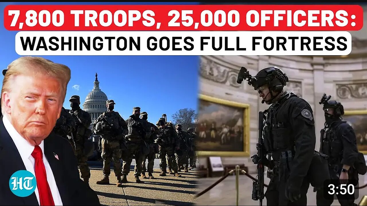 TRUMP INAUGURATION: 25,000 Security Personnel 30 miles of Barricades ...