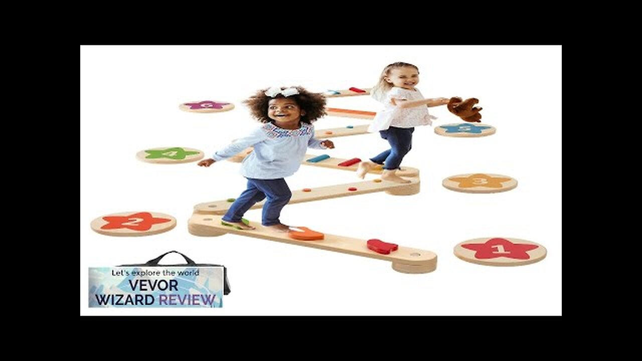 VEVOR Kids Balance Beam Stepping Stones Gym Obstacle Children Balance ...