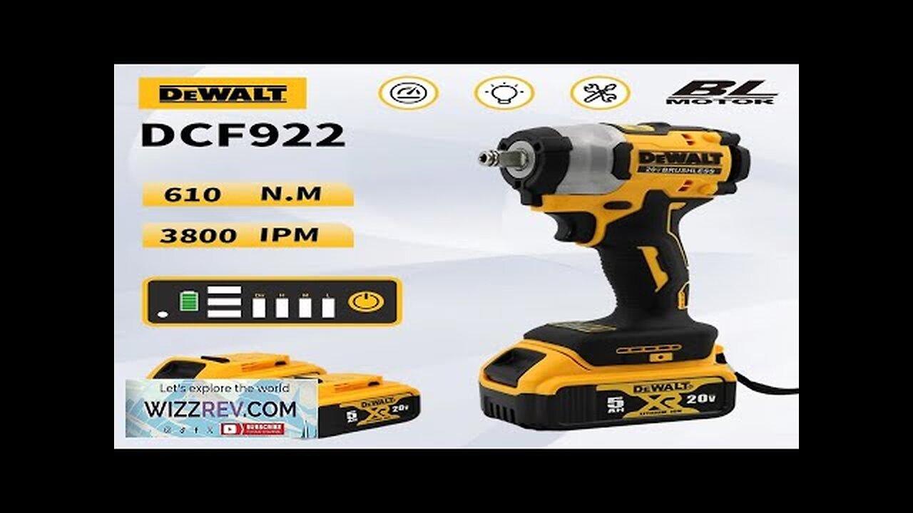 Dewalt DCF922 Wireless Impact Wrench Rechargeable High Torque 205Nm ...
