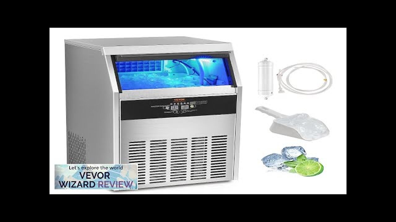 VEVOR Commercial Ice Maker 110lbs/24H Ice Maker Machine 60 Ice Cubes in ...